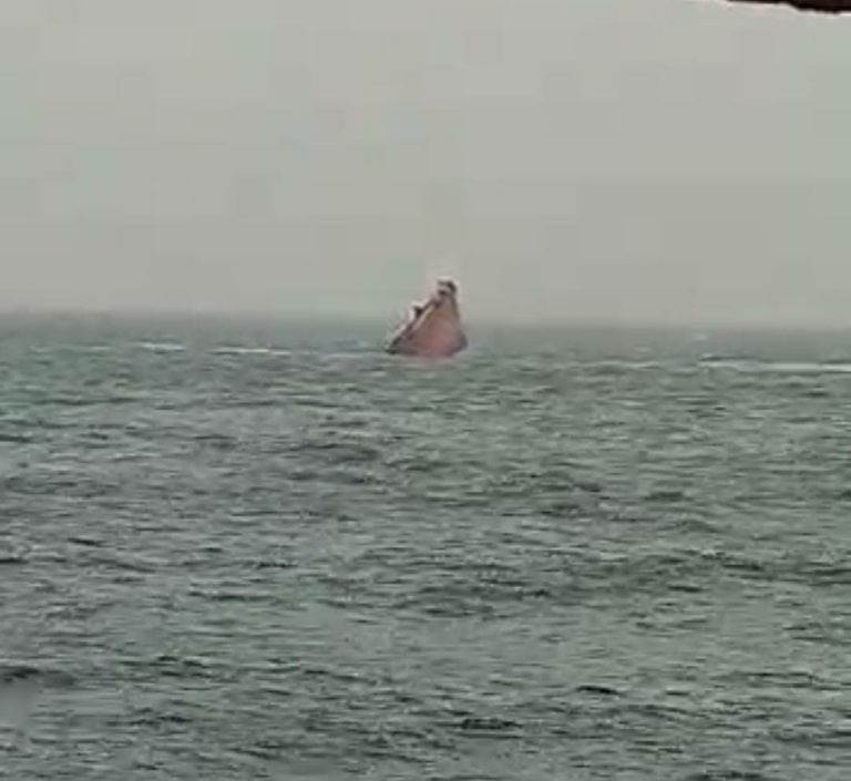 "Rio Martina 3" Barge loaded with cargo sinks on the outer anchorage of ...